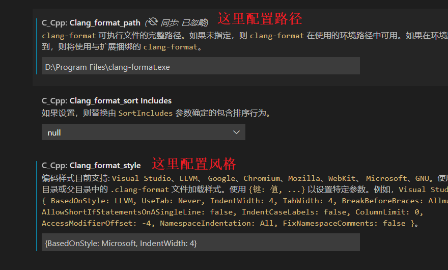 C clang format vscode 